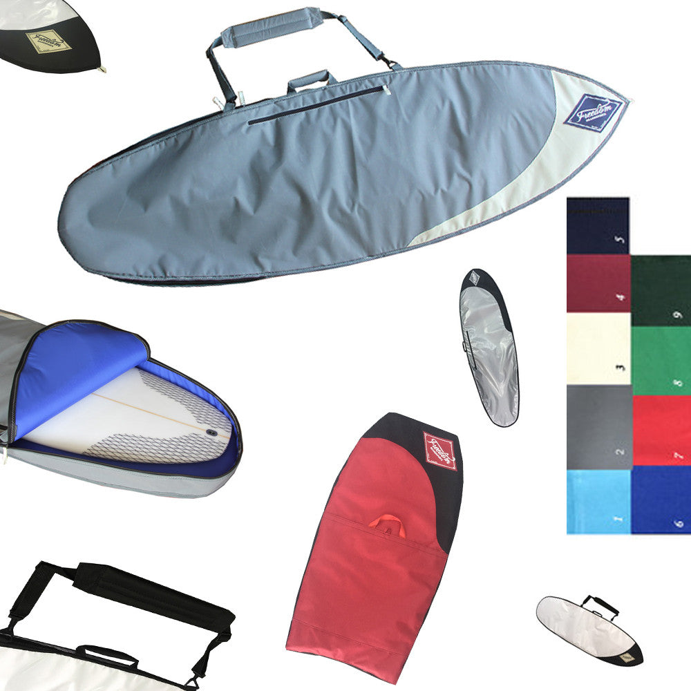 Custom board bags in all shapes and sizes made here at the shop ...